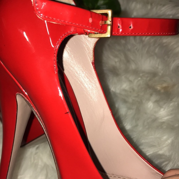 Gucci | Shoes | Authentic Guccicandy Apple Red Patent Platform Heels ...
